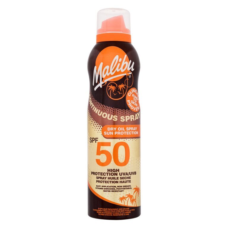 Malibu Dry Oil Continuous Spray SPF50 175ml – Branded Beauty